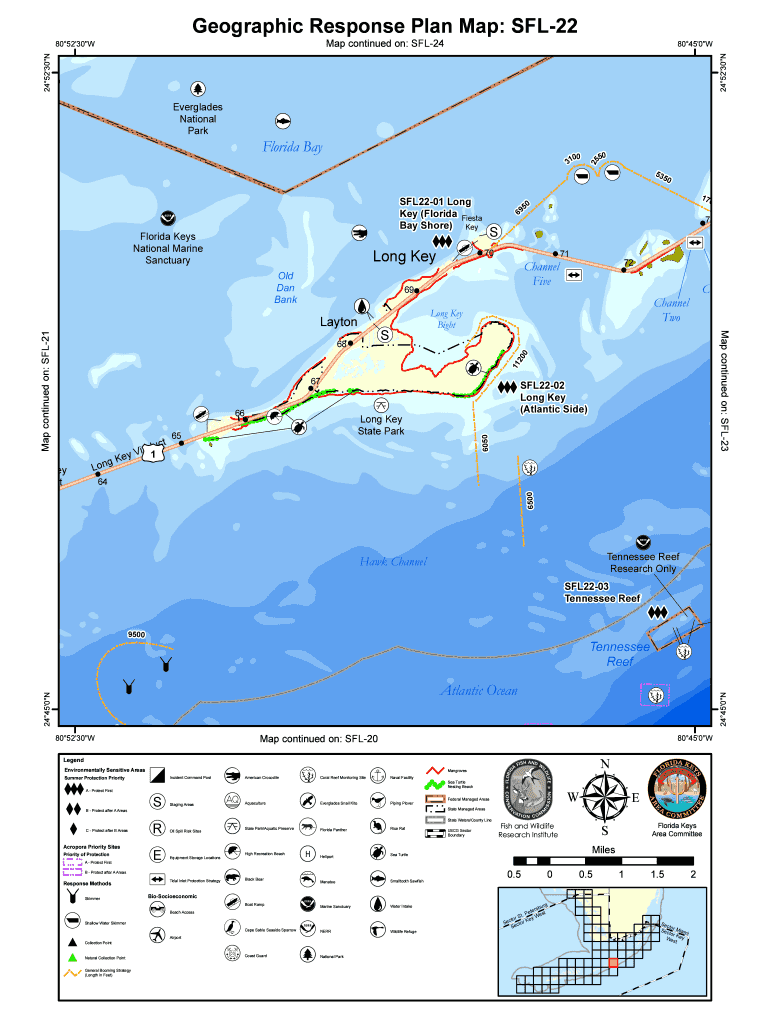 Fillable Online ocean floridamarine Geographic Response Plan Map SFL-22 ...
