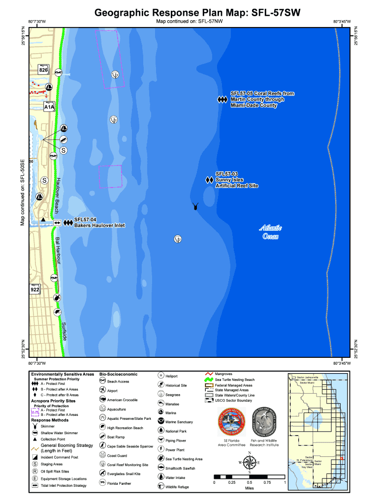 Fillable Online ocean floridamarine Map continued on: SFL-57SW - ocean ...