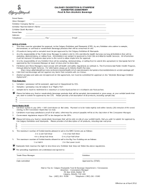 Fillable Online Food Sampling Form - The Outdoor Adventure Show Fax ...