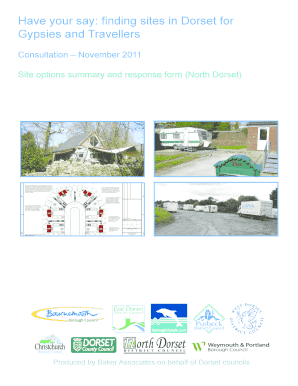 Fillable Online North Dorset site options summary leaflet - Dorset ...