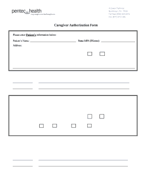 Fillable Online Caregiver Access form Fax Email Print - pdfFiller