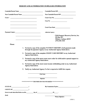 Fillable Online REQUEST AND AUTHORIZATION TO RELEASE INFORMATION Fax Email Print - pdfFiller