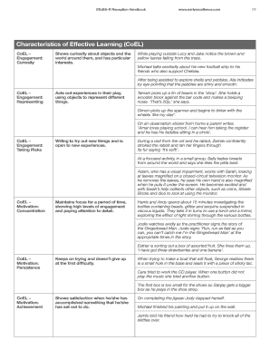 Fillable Online Characteristics of Effective Learning (CoEL) - Early ...