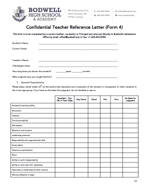recommendation letter for student from teacher Forms and Templates ...