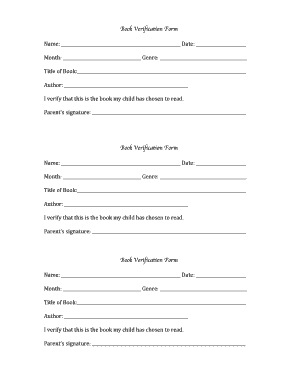 Fillable Online Book Verification Formdocx Fax Email Print - pdfFiller