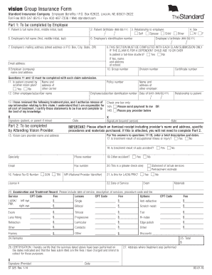 Fillable Online Vision Claim Form 14068pdf GR 75424 Fax Email Print ...