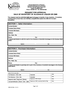 Fillable Online REQUEST FOR APPROVAL - Kansas Department of Fax Email ...
