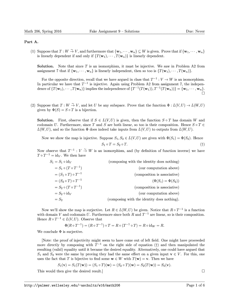 Fillable Online Fake Assignment 9 Solutions Fax Email Print - pdfFiller