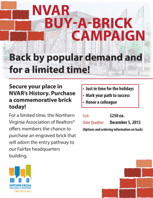 Fillable Online Buy a Brick Campaign9-17-13LowRes - Northern Virginia ...