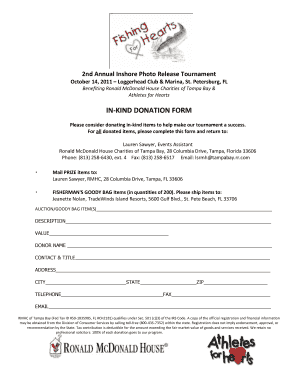 Fillable Online In-kind donation form - Fishing For Hearts Fax Email ...