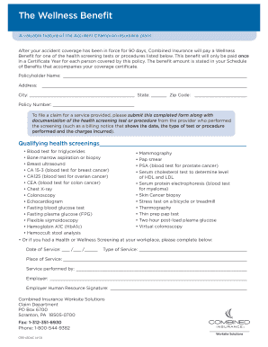 Fillable Online Wellness Claim Form Fax Email Print - pdfFiller
