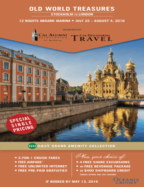 Fillable Online Final Brochure Old World Treasures - Cal Alumni ...