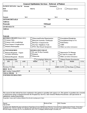 Fillable Online sloc org General Ophthalmic Services Referral of ...