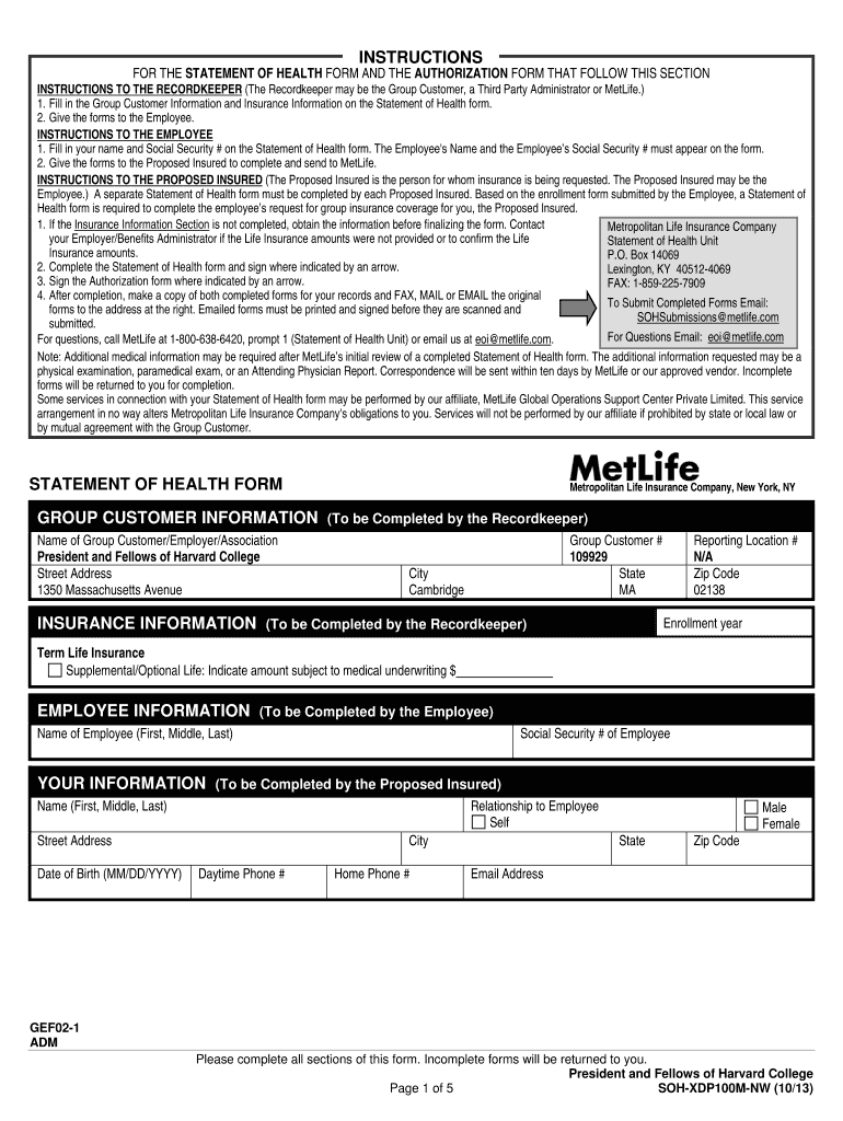 Fillable Online The Employee 's Name and the Employees Social Security # must appear on the form ...