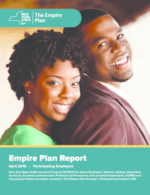 Fillable Online cs ny Empire Plan Report April 2016 Participating ...