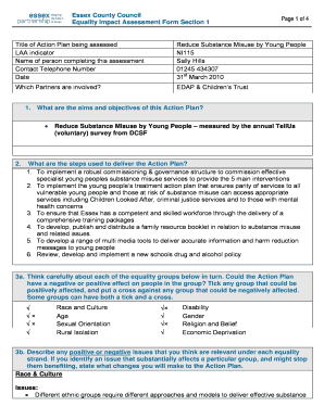 Fillable Online essexpartnership Essex County Council Equality Impact ...