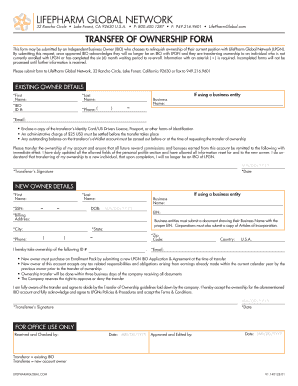 Fillable Online Transfer Ownership Form.pdf Fax Email Print - pdfFiller