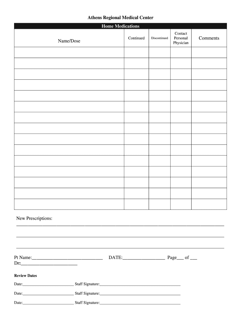 Fillable Online ARRC Medication formdoc Fax Email Print - pdfFiller