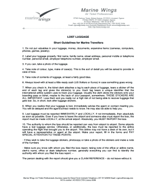 Fillable Online Short Guidelines for Marine Travellers Fax Email Print ...