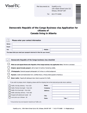 Fillable Online congo-democratic-republic visahq BDemocraticb ...