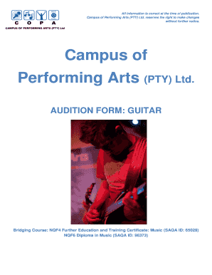 Fillable Online copasa co Campus of Performing Arts PTY Ltd - COPA SA ...