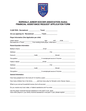 Fillable Online njsa (njsa) financial assistance request application ...