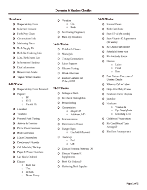 Fillable Online Discussion amp Handout Checklist - Yalad Services Fax ...