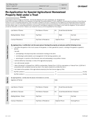 Fillable Online Reapplication for SAH Property Held Under a Trust ...