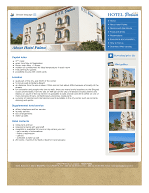 18 Printable price list hotel Forms and Templates - Fillable Samples in ...