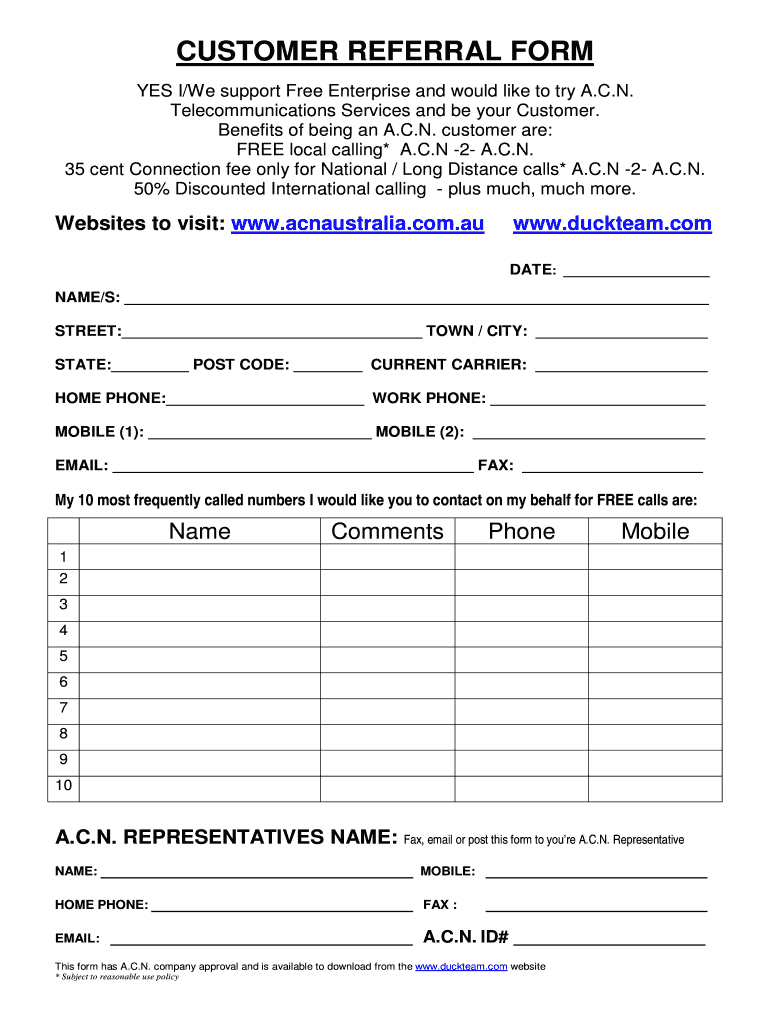 Fillable Online Customer-Referral-FormHandwrittendoc Fax Email Print ...
