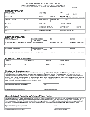Victory Orthotics And Prosthetics - Fill Online, Printable, Fillable ...