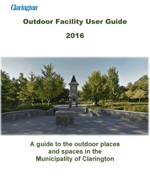 Fillable Online municipality clarington on Outdoor Facility User Guide ...