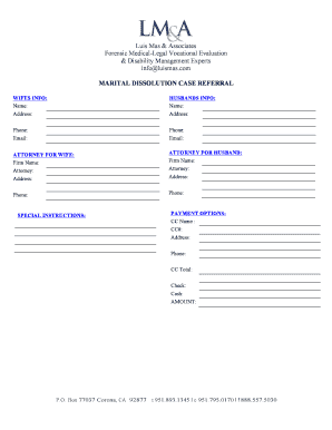 Fillable Online Case Referral Form - Luis Mas Fax Email Print - pdfFiller