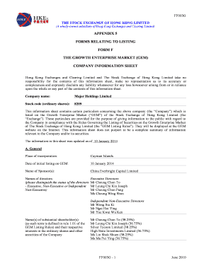 Fillable Online Appendix 5 FORM F - Major Cellar Fax Email Print ...