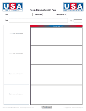 Fillable Online Academy Soccer Coach-Interactive Session Plan ...