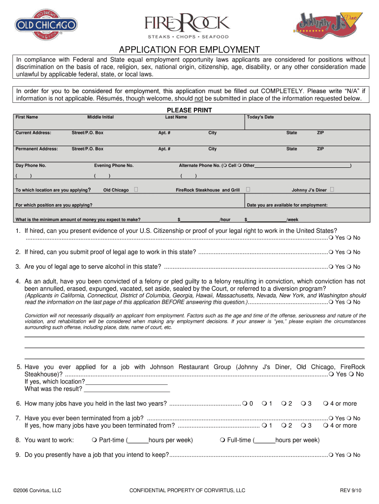 Fillable Online In compliance with Federal and State equal employment ...