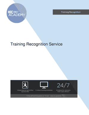 Fillable Online files icc Training Recognition Service ...
