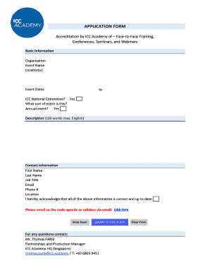 Fillable Online files icc APPLICATION FORM - filesbiccbbacademyb Fax ...