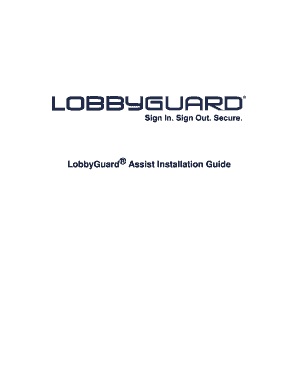 Fillable Online LobbyGuard Assist Installation Guide Fax Email Print ...