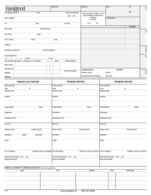 Fillable Online tangent SKILLS SP Fax Email Print - pdfFiller