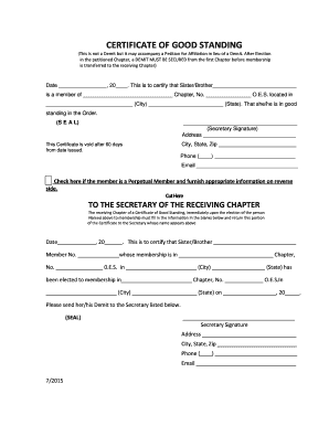 Fillable Online floridaoes CERTIFICATE OF GOOD STANDING - floridaoesorg ...
