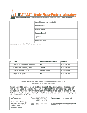 Fillable Online cpl med miami Lab Request Form - Comparative Pathology ...