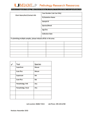 Fillable Online cpl med miami Rodent Test Submission Form Fax Email ...