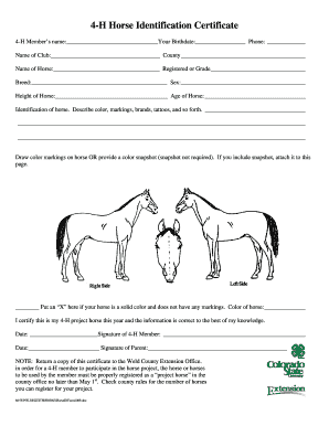 Fillable Online HorseIDForm2009 Fax Email Print - pdfFiller