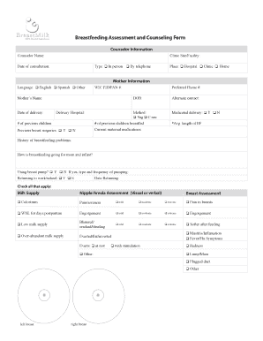 Fillable Online dshs texas Breastfeeding Assessment and bCounseling ...
