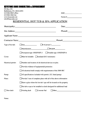 Fillable Online keycodes Infobkeycodesbbnetb RESIDENTIAL HOT TUB amp ...