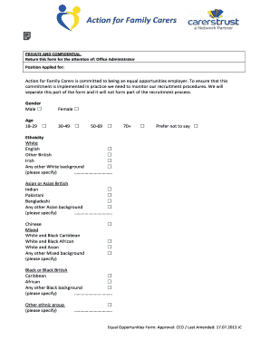 Fillable Online affc org Action for Family Carers Equal Opportunities ...