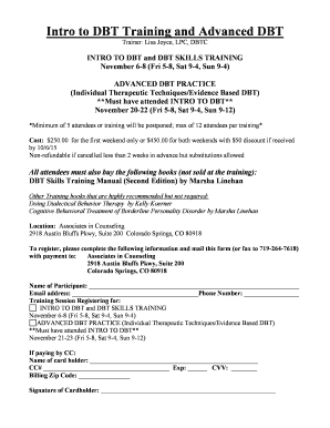 Fillable Online DBT registration Fax Email Print - pdfFiller