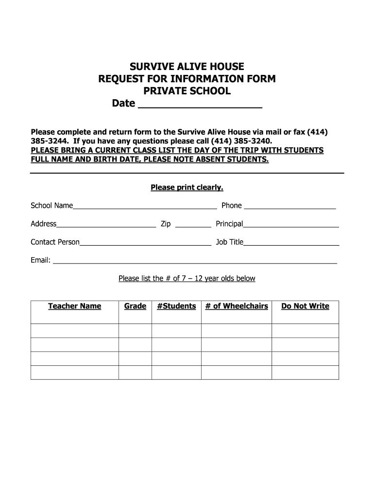 Fillable Online Request for Information.pdf Fax Email Print - pdfFiller
