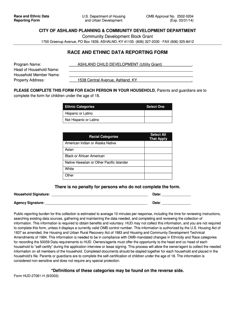 Fillable Online acdchildcare RACE AND ETHNIC DATA REPORTING FORM Fax ...
